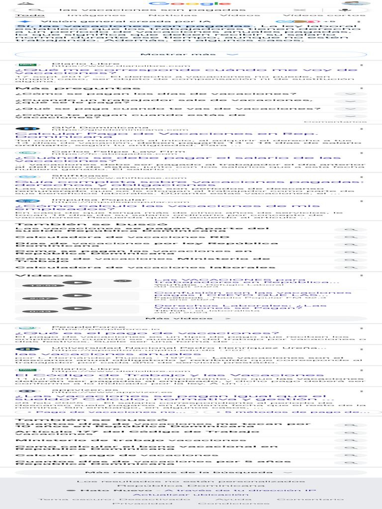 Las Vacaciones Son Pagadas - Buscar Con Google | PDF | Salario | Vacaciones