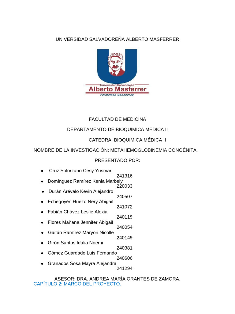 Capítulo II. Metahemoglobinemiacongénita | PDF | Glóbulo rojo | Especialidades Medicas