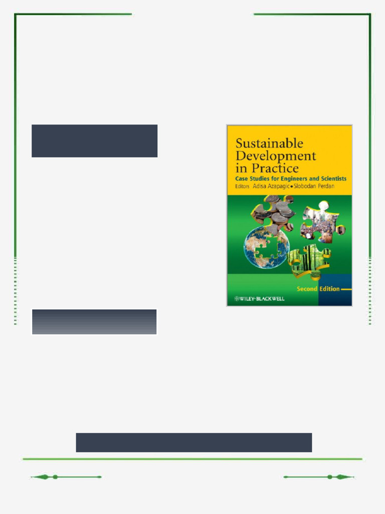 Sustainable Development in Practice Case Studies for Engineers and Scientists 2nd Edition Adisa ...