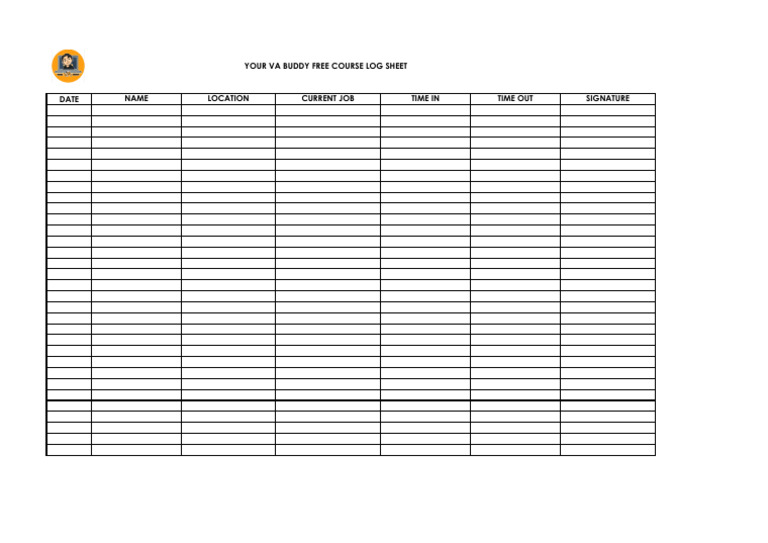VA Buddy Log Sheet | PDF