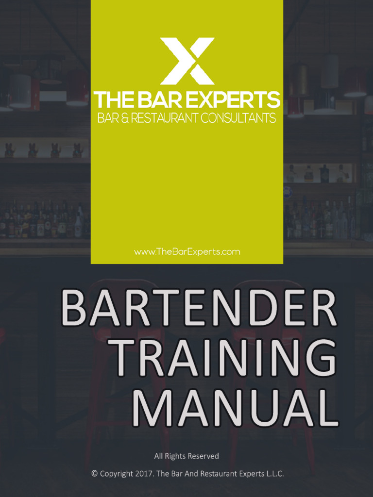 The Bar Experts Bartender 5 Day Training | PDF | Credit Card | Bartender