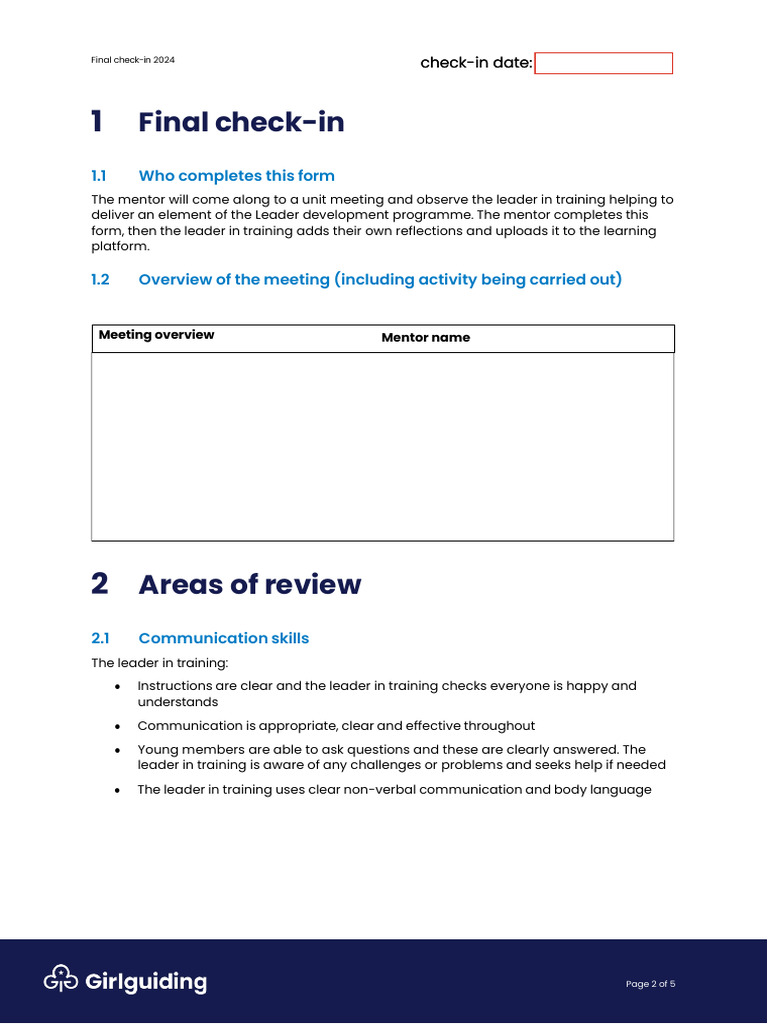 Final Check-In Form 2024 | PDF | Psychological Concepts | Communication