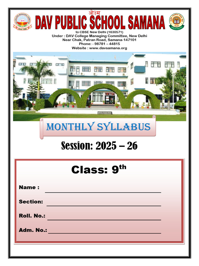 9th Syllabus | PDF