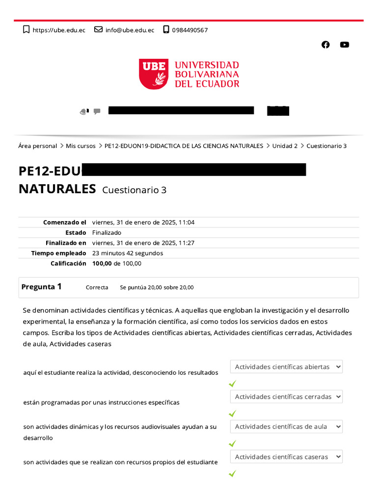 Cuestionario 3_ Revisión del intento _ EVA-UBE | PDF | Maestros | Enseñando