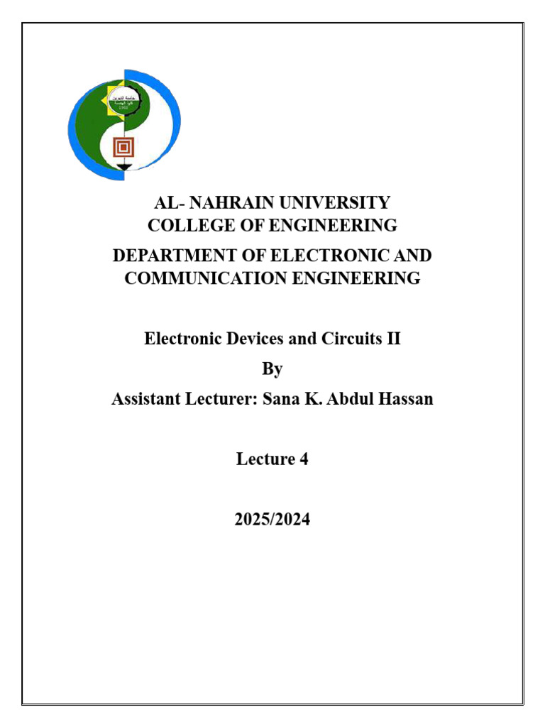 lec 4 | PDF | Electromagnetism | Electrical Components