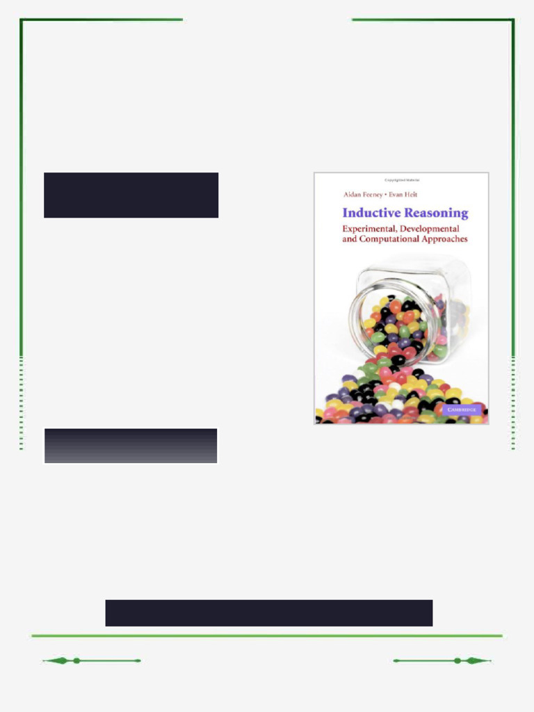 Inductive Reasoning Experimental Developmental and Computational Approaches 1st Edition Aidan ...