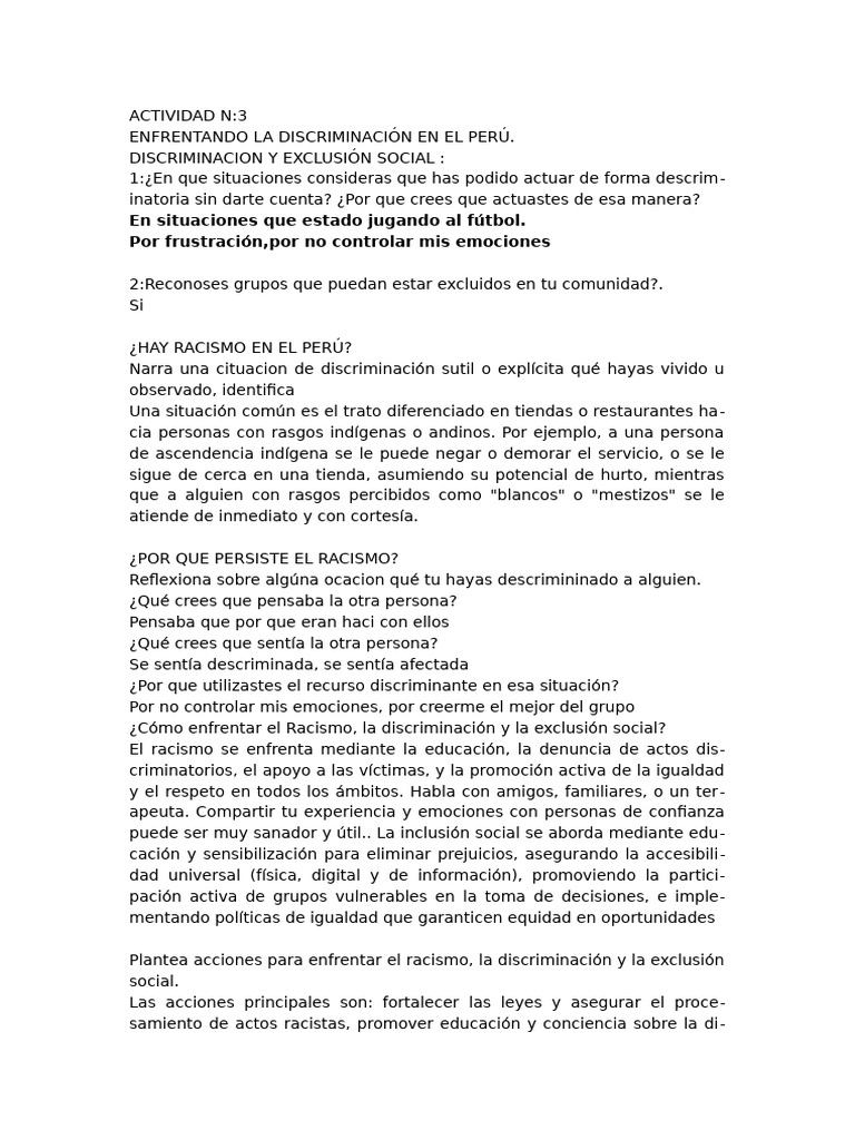 Nuevo Documento | PDF | Racismo | Discriminación y relaciones raciales