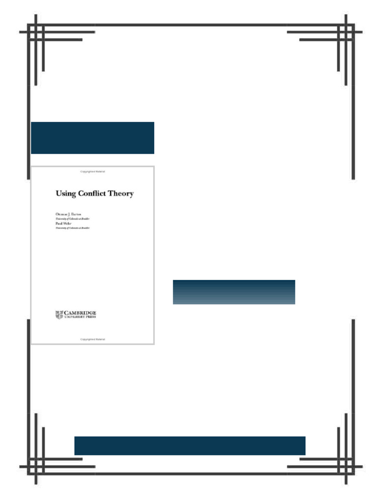 Using Conflict Theory 1st Edition Otomar J. Bartos ebook complete file ...