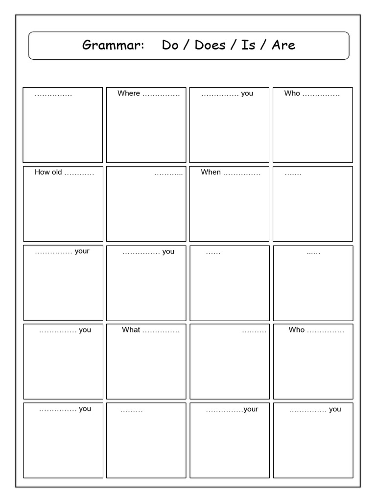 Essential Questions: Do, Does, Is, Are | PDF