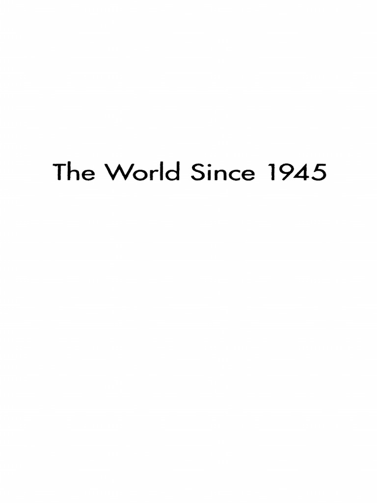 HIST 110 The World Since 1945 | PDF