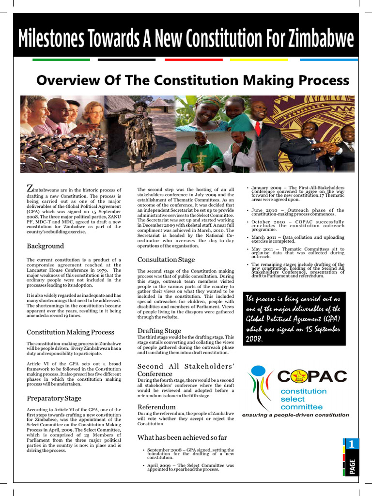 Zimbabwe Constitution-Making Milestones | PDF