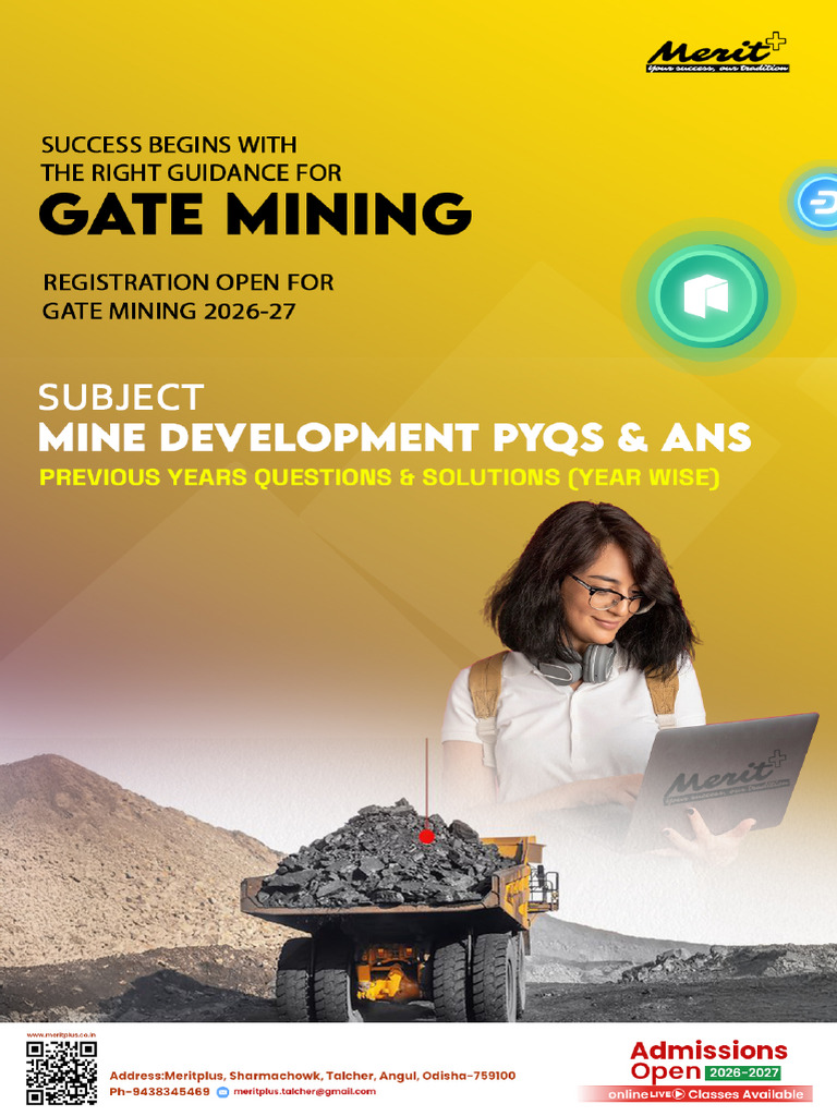 Mine Development PYQs & Solutions | PDF