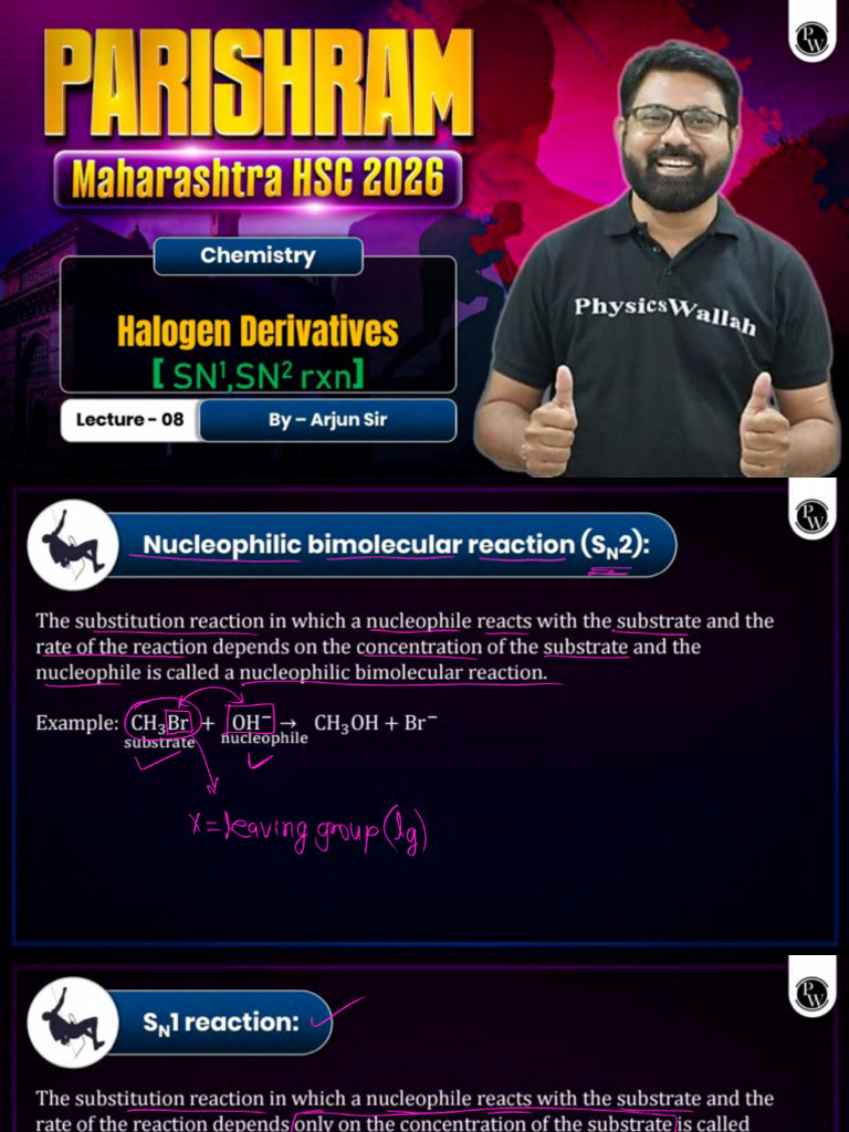 Halogen Derivatives 08 - Class Notes - Parishram Maharashtra HSC 2026 | PDF