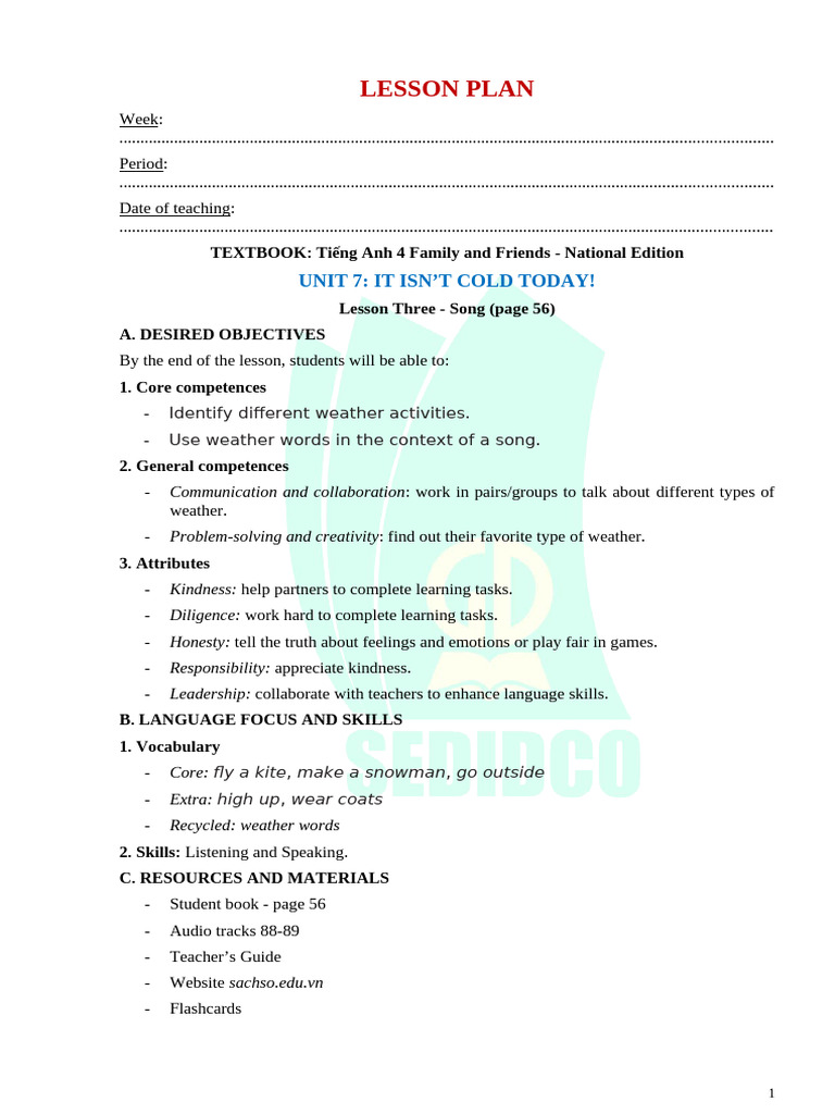 Lesson 3 | PDF | Vocabulary | Behavior Modification