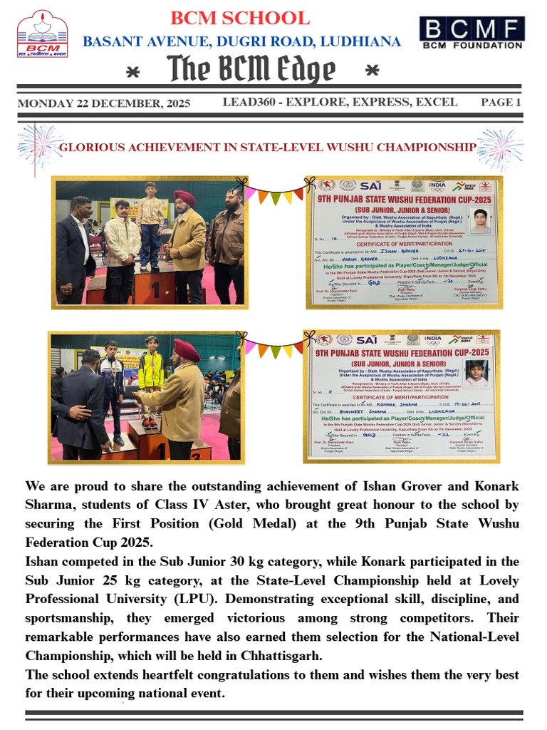 The BCM Edge-22nd December,2025-1 | PDF | Learning | Psychology