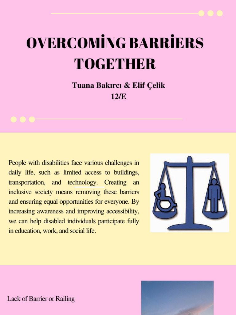 Addressing Accessibility Barriers for Disabled | PDF | Accessibility ...