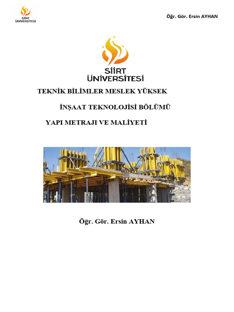 Kalip Ve Beton Metraji Ders Notu 3 | PDF