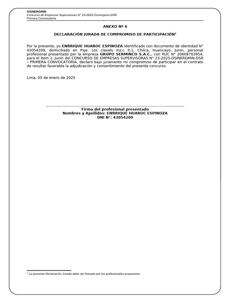 2. Anexo 6 - Enrrique Huaroc Espinoza | PDF