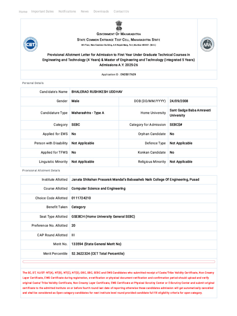 State Common Entrance Test Cell, Government of Maharashtra __.. (2) | PDF