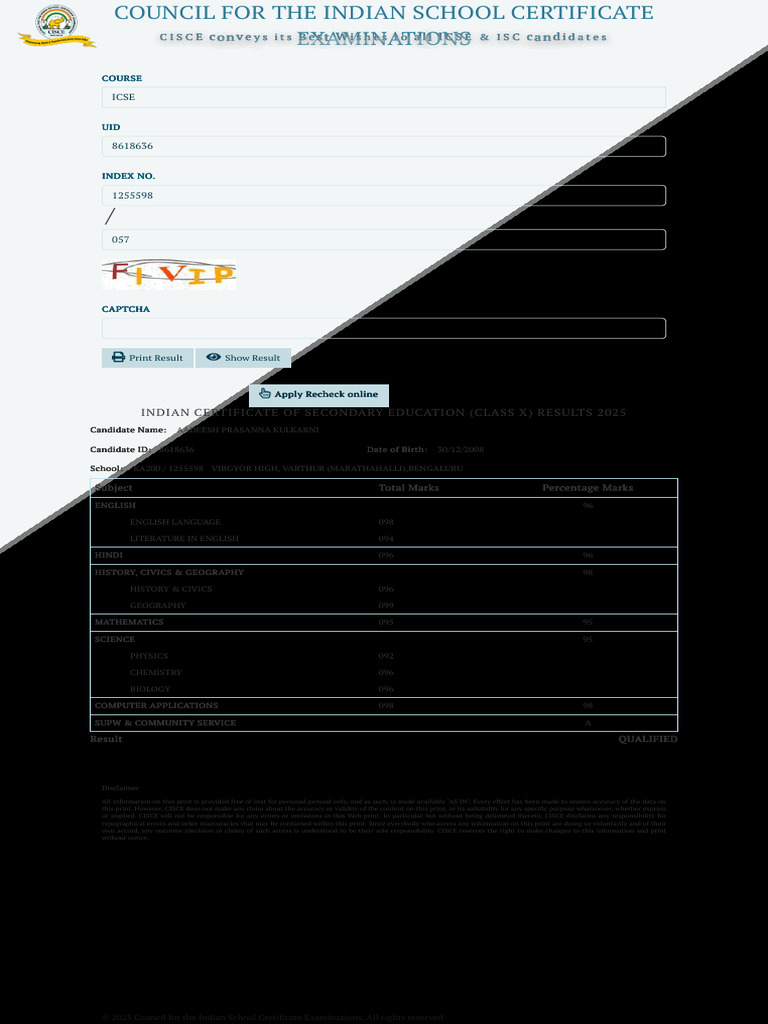 CISCE | PDF