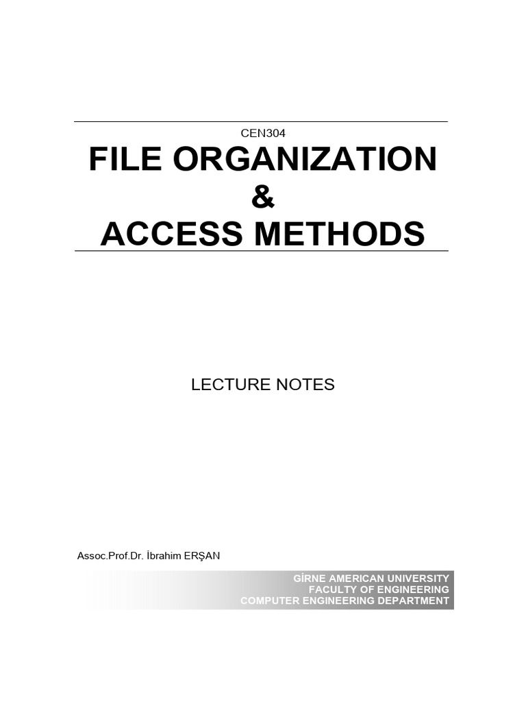 CEN304 | PDF | Computer Data Storage | Databases