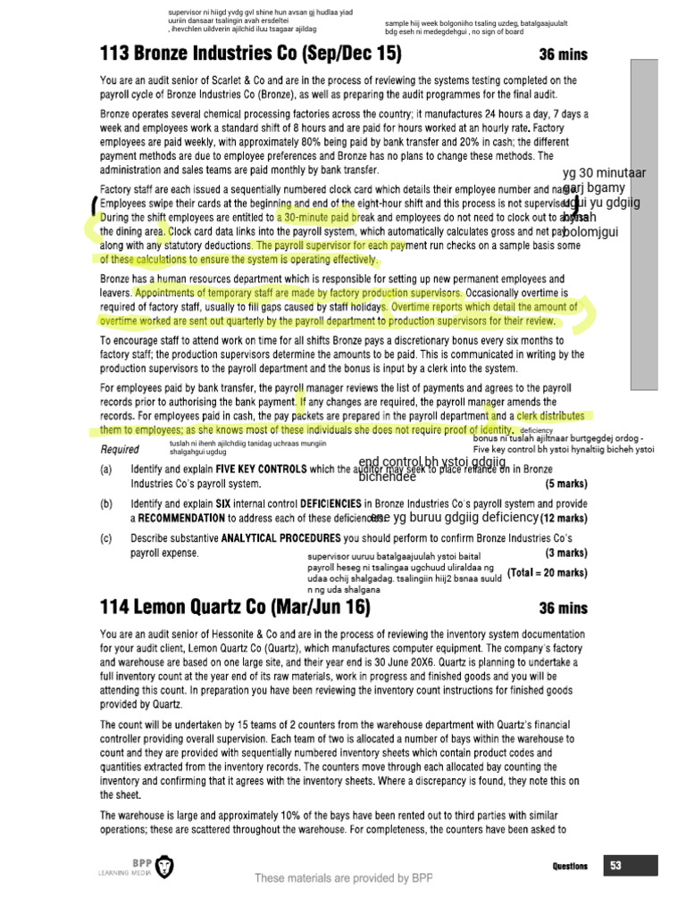 Internal Control Practice_Revision 2 | PDF
