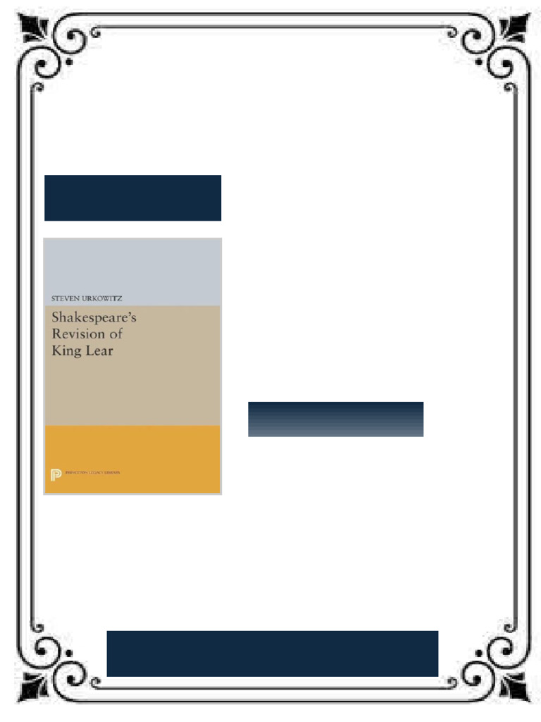 Shakespeare s Revision of KING LEAR Steven Urkowitz ebook Kindle & PDF ...