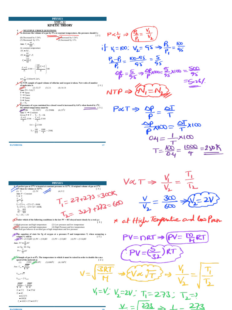 Akash Class Notes 12-01-26 | PDF | Gases | Temperature