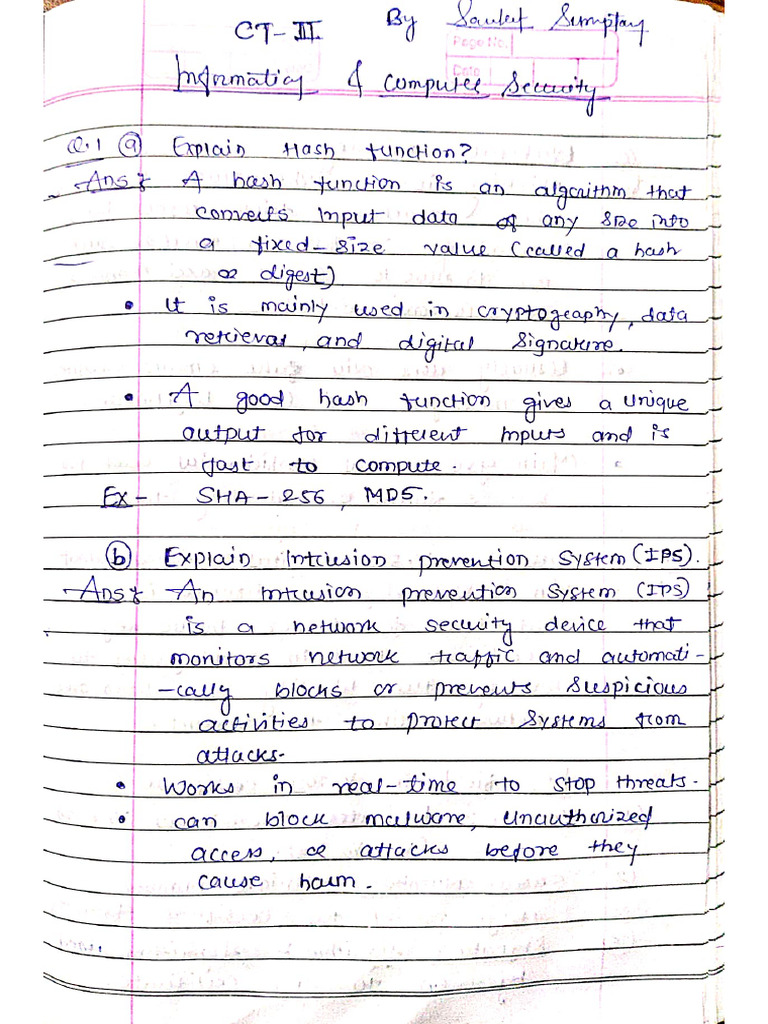 Ics CT 2 Solutions | PDF