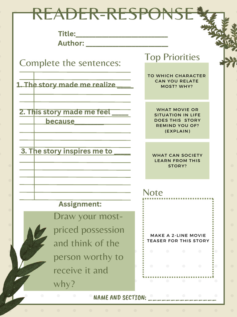 Reader Response (1) | PDF