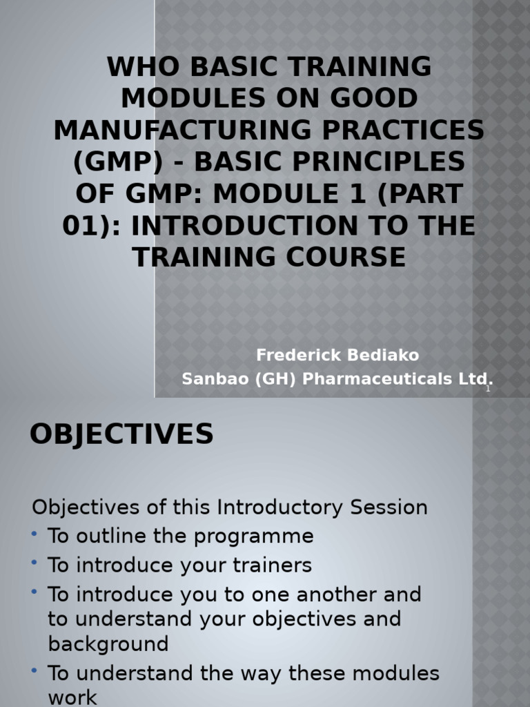 GMP Trainer | PDF