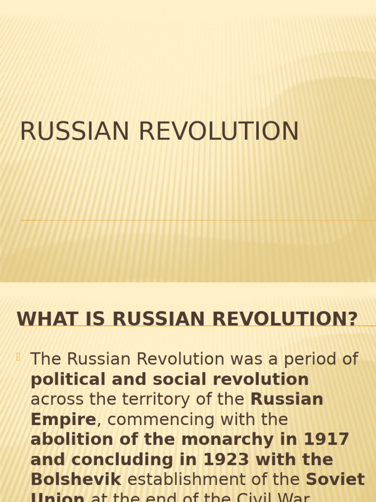 Overview of the Russian Revolution | PDF | Russian Revolution ...