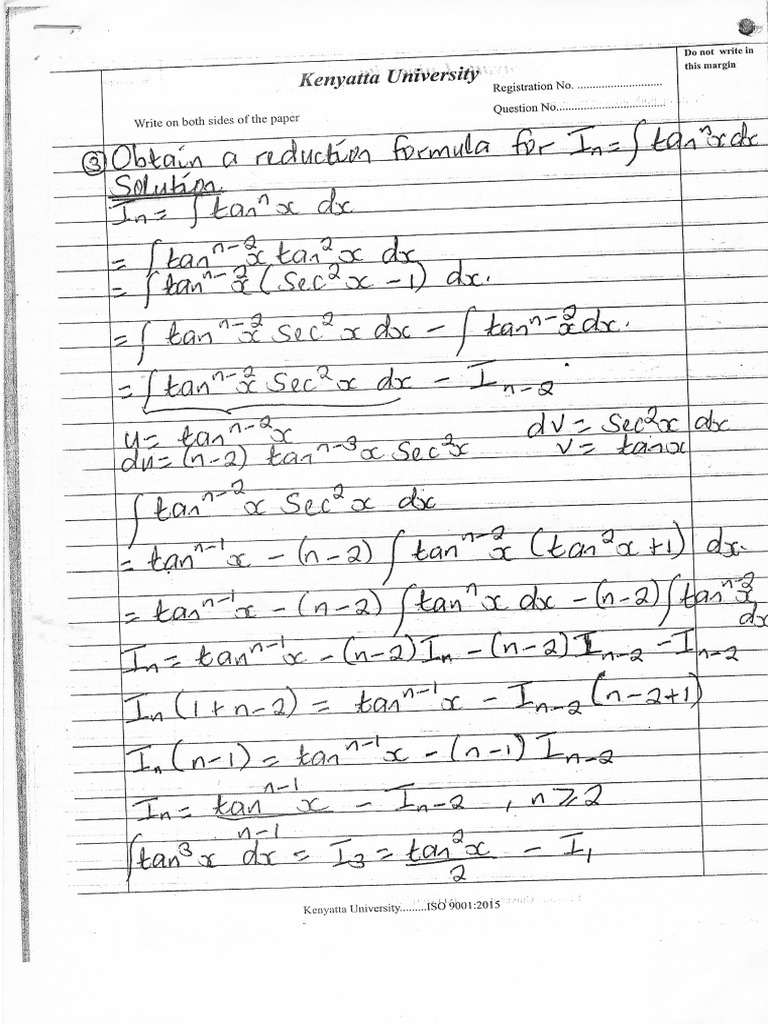 Reduction Formula | PDF