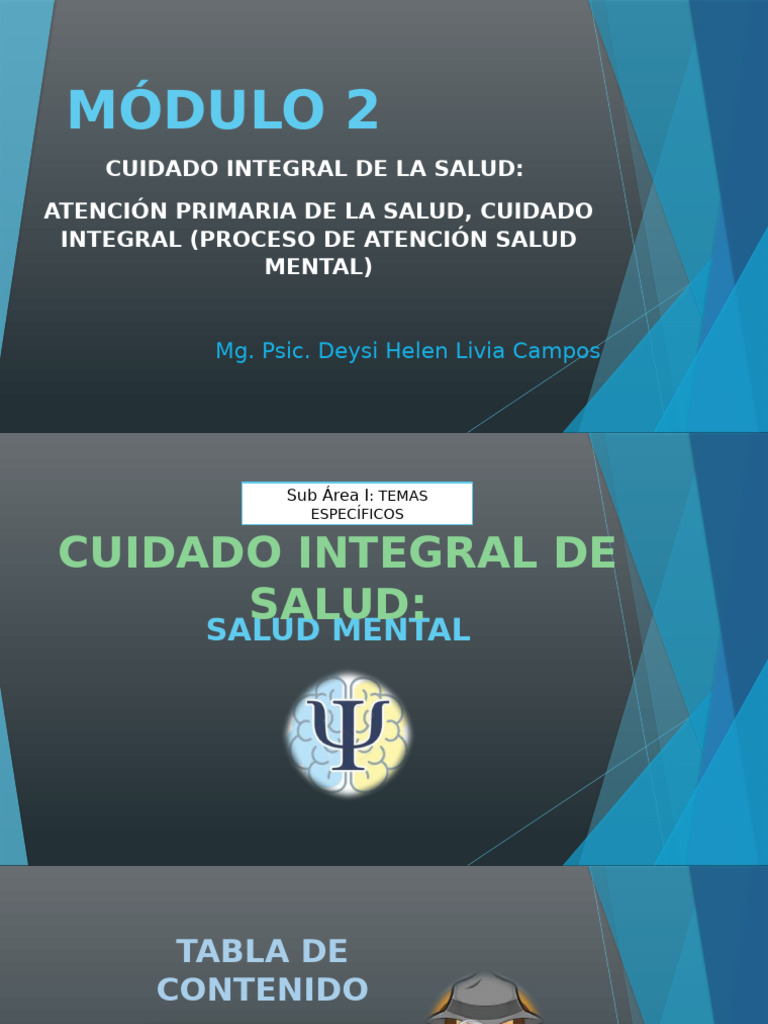 MÓDULO 2 Sub Area I Deysi | PDF | Salud mental | Invalidez
