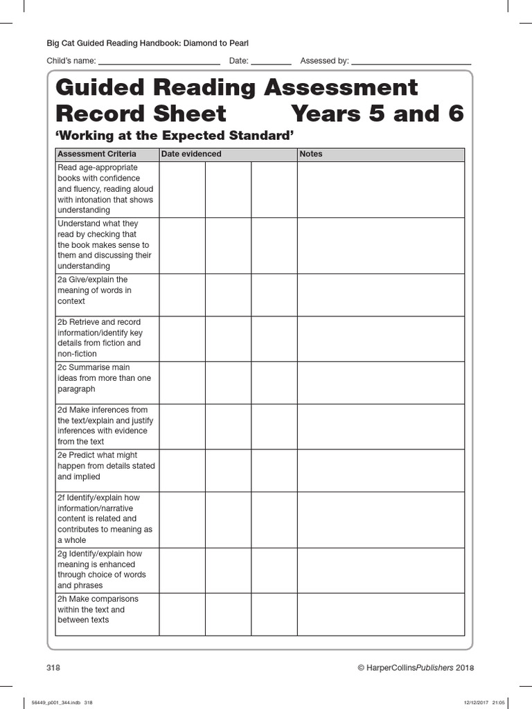 Big Cat Guided Reading Assessment Guide | PDF | Wuthering Heights ...