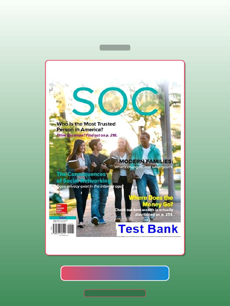Test Bank for SOC 2014 3rd Edition Jon Witt | PDF | Sociology ...