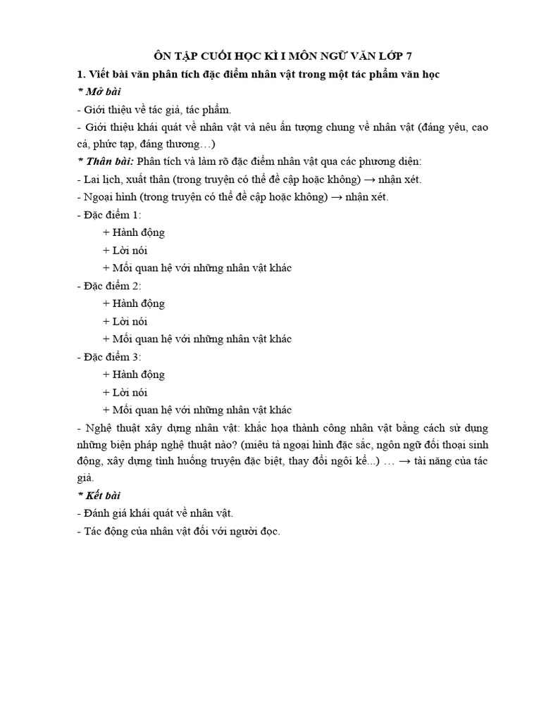 Dàn ý chung | PDF