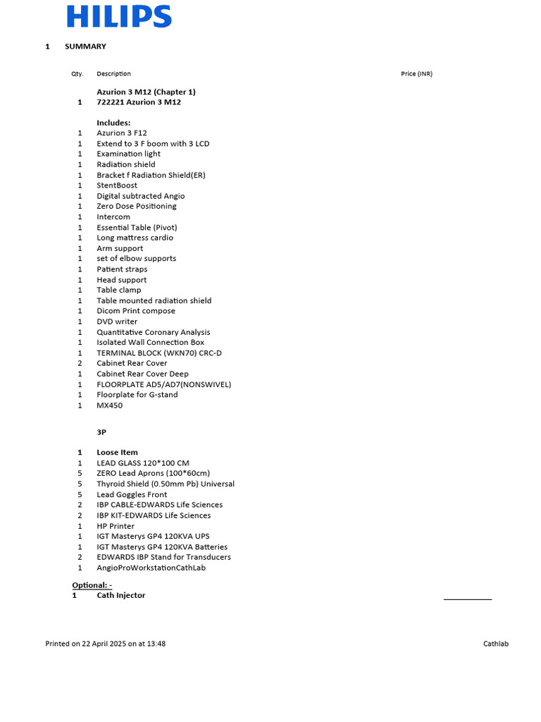 Cathlab Azurion 3F12-(Mod 220425) | PDF | Vacuum Tube | Computer Monitor