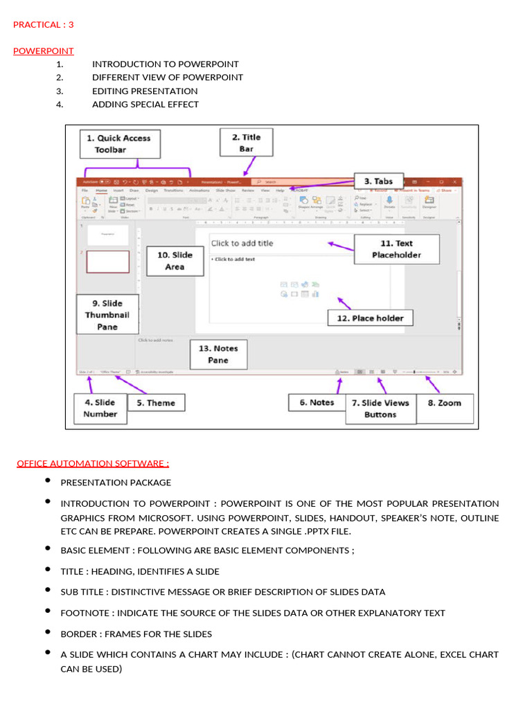 Practical 3. Powerpoint | PDF | Microsoft Power Point | Software