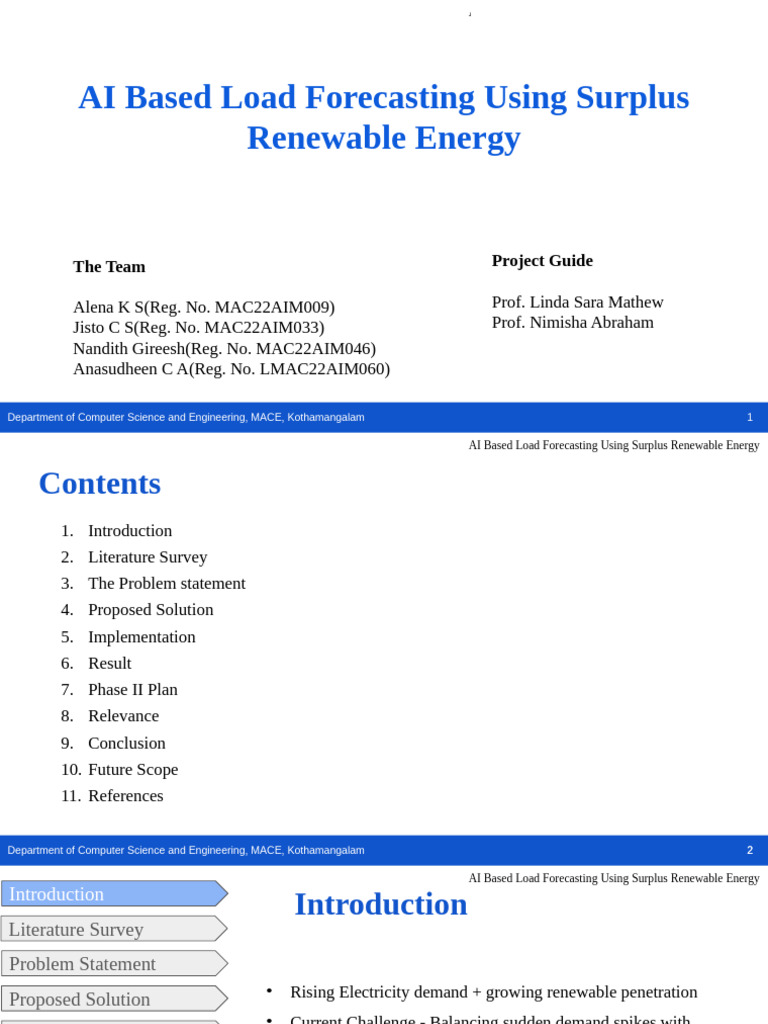 AI Load Forecasting with Renewable Energy | PDF | Artificial ...