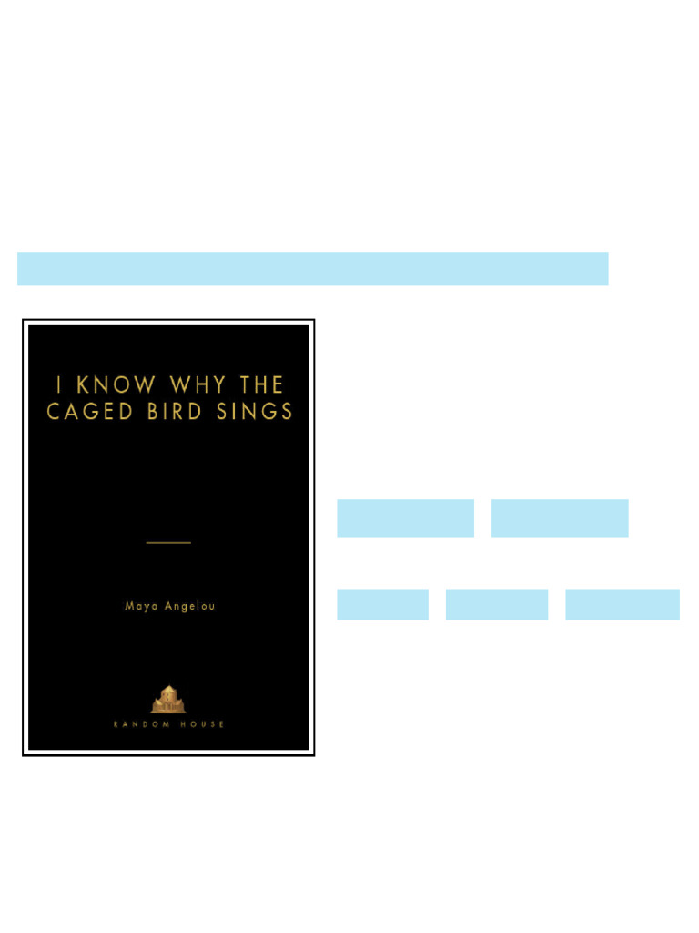 I Know Why The Caged Bird Sings Maya Angelou Angelou Maya ebook digital ...