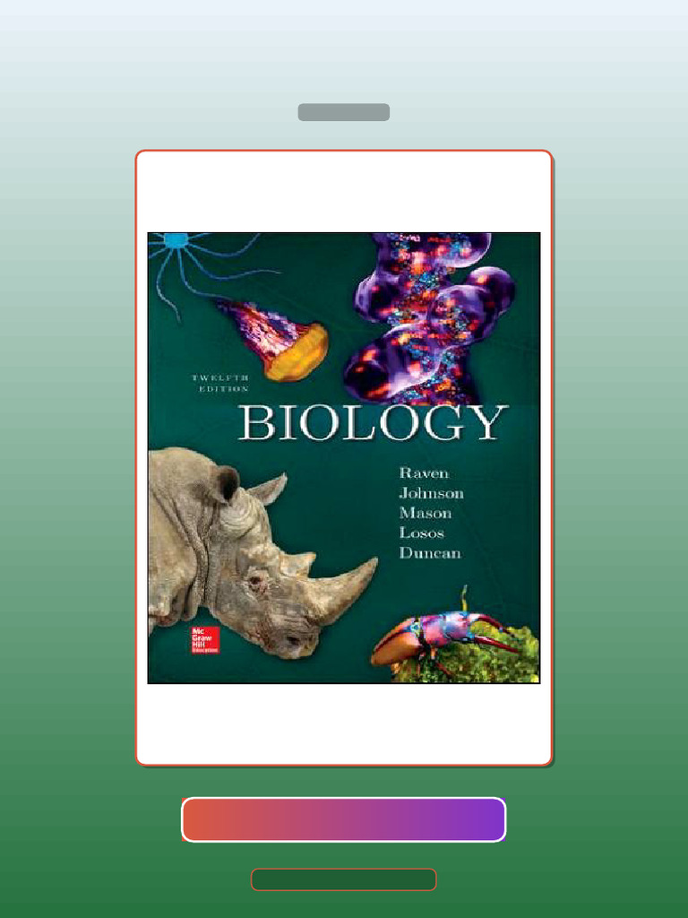 Test Bank for Biology 12th Edition Raven | PDF | Cell (Biology) | Evolution