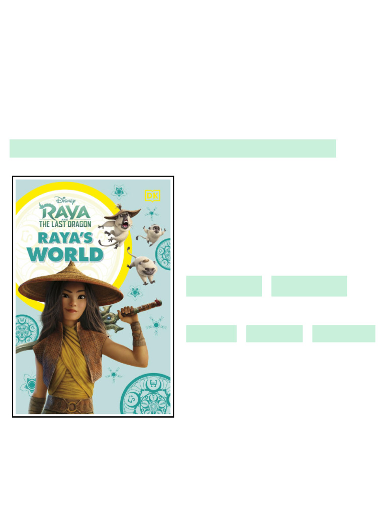 Disney Raya And The Last Dragon Rayas World Julia March ebook improved ...