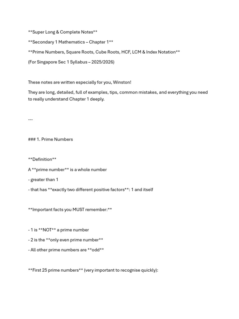 math note | PDF | Square Root | Elementary Mathematics