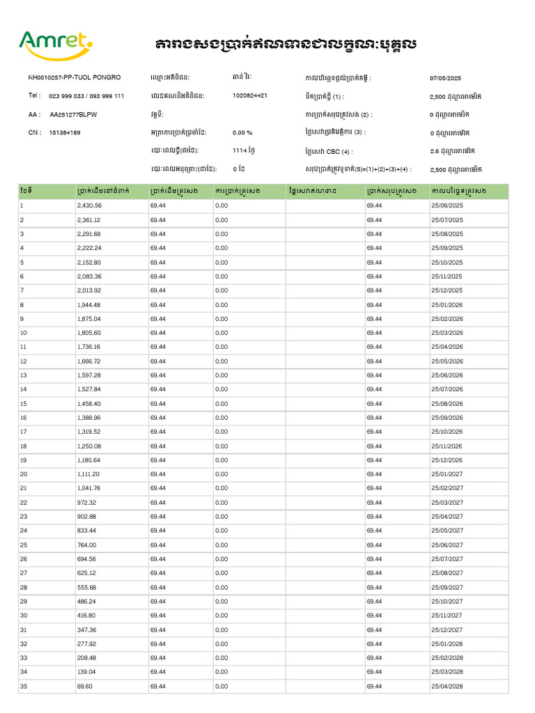 Loan Statement 815802989 | PDF