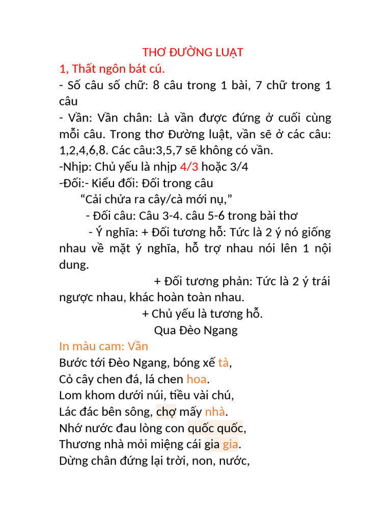 Thơ đường luật | PDF