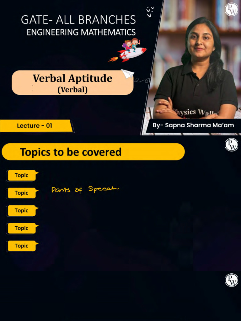 Verbal Aptitude 01 Class Notes | PDF