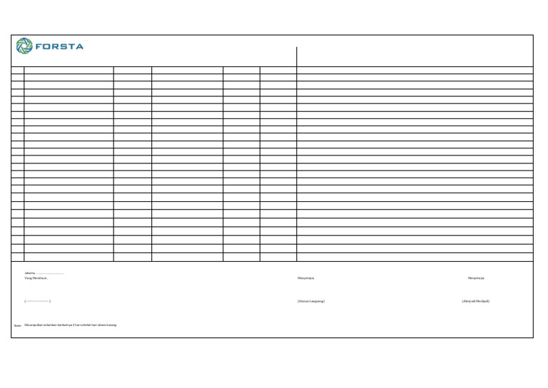 Form Absen Manual Karyawan Jakarta | PDF