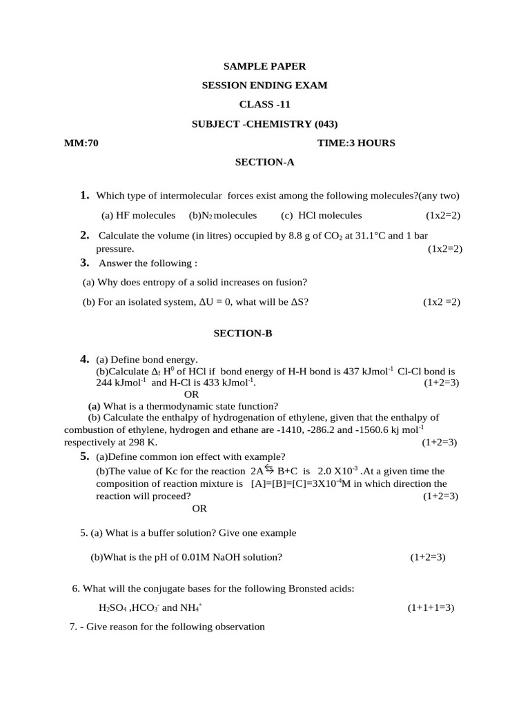 Sse Class Xi | PDF | Ammonia | Ion
