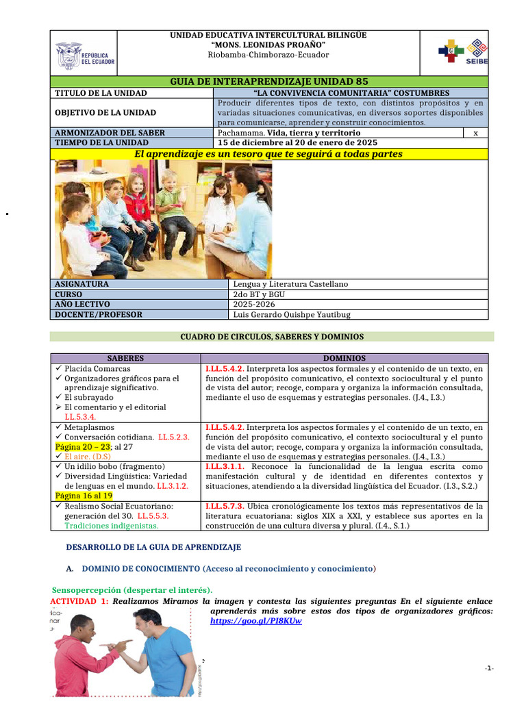 Guia Llc 2do Fiec u85 c1234 | PDF